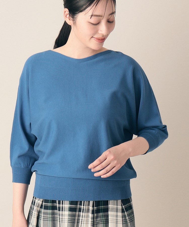 洗える】後ろボタンニットプルオーバー(XS~L)(ニット 洗える】後ろボタンニットプルオーバー(XS~L)(ニット