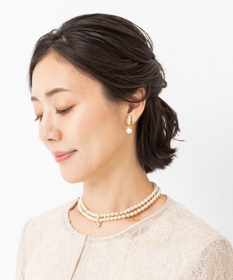 フォーマルシーンに最適 パール調ネックレス【結婚式・ゲスト フォーマルシーンに最適 パール調ネックレス【結婚式・ゲスト