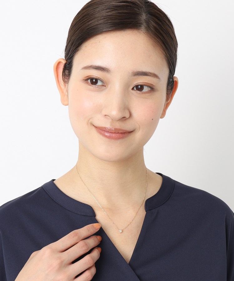4月誕生石】K10YGモルガナイトネックレス(ネックレス) | Tetii 4月誕生石】K10YGモルガナイトネックレス(ネックレス) | Tetii