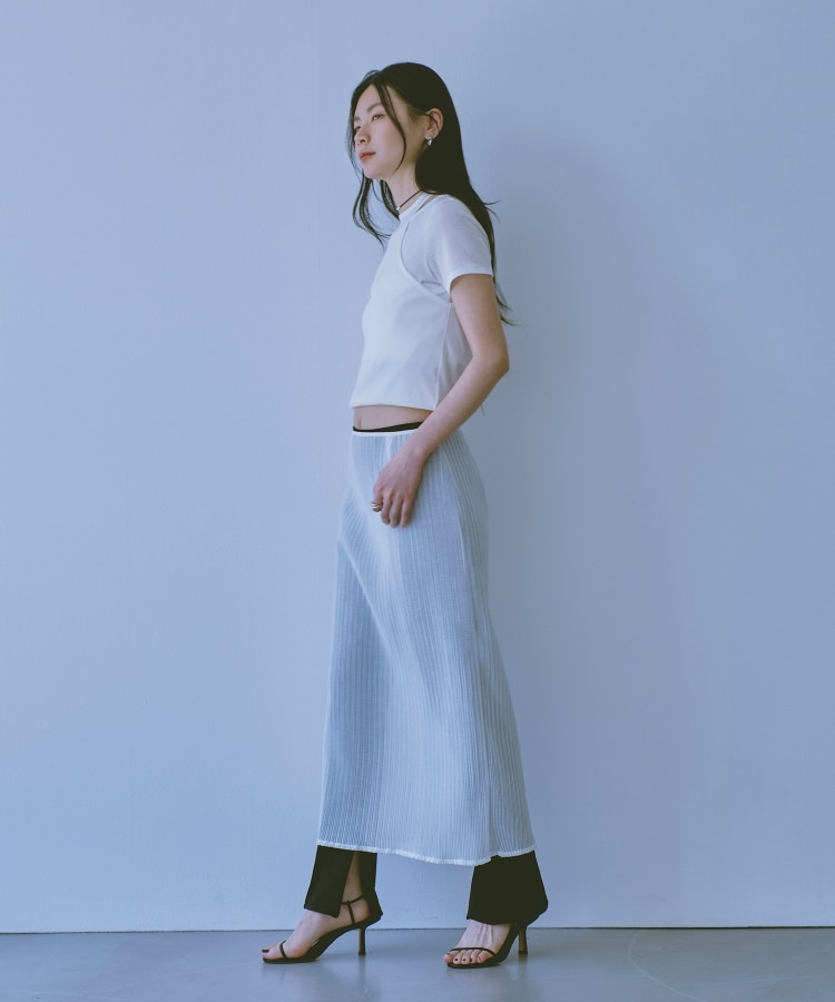 sheer pleats skirt(マキシ・ロングスカート) | CODE A sheer pleats skirt(マキシ・ロングスカート) | CODE A