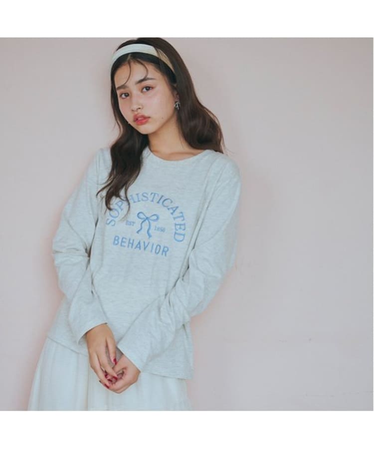 GOODPRICE】リボン刺しゅう長袖Tシャツ(Tシャツ) | Lovetoxic GOODPRICE】リボン刺しゅう長袖Tシャツ(Tシャツ) | Lovetoxic