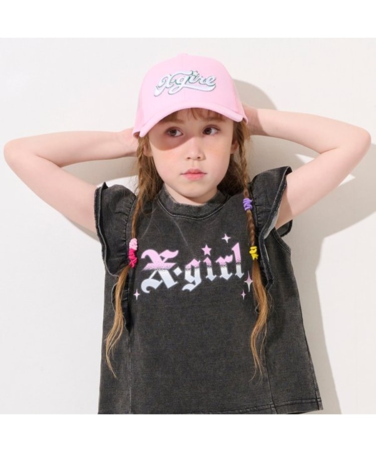 ロゴ刺しゅうメッシュキャップ(キャップ) | X-girl STAGES ロゴ刺しゅうメッシュキャップ(キャップ) | X-girl STAGES