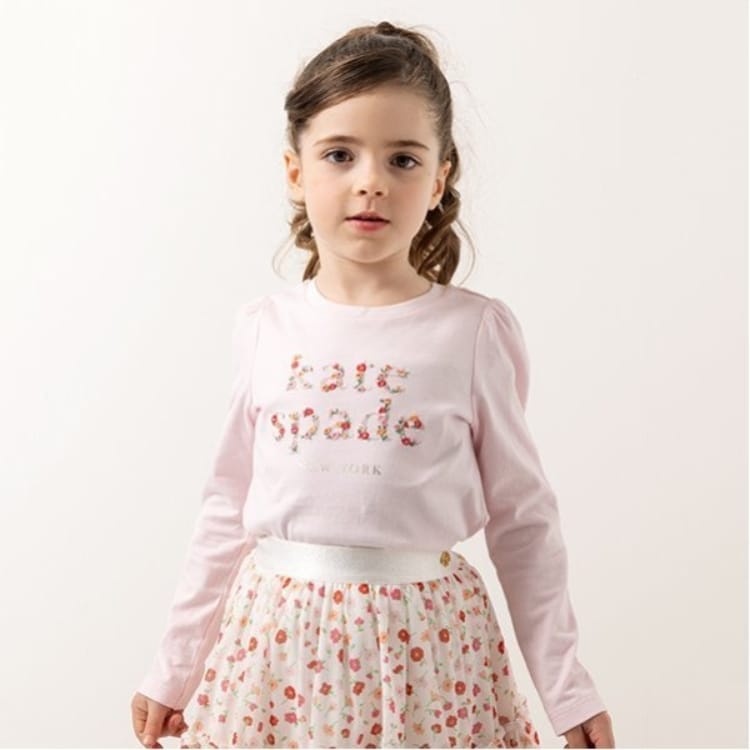 トドラー フラワーロゴ長袖Tシャツ(Tシャツ) | kate spade トドラー フラワーロゴ長袖Tシャツ(Tシャツ) | kate spade